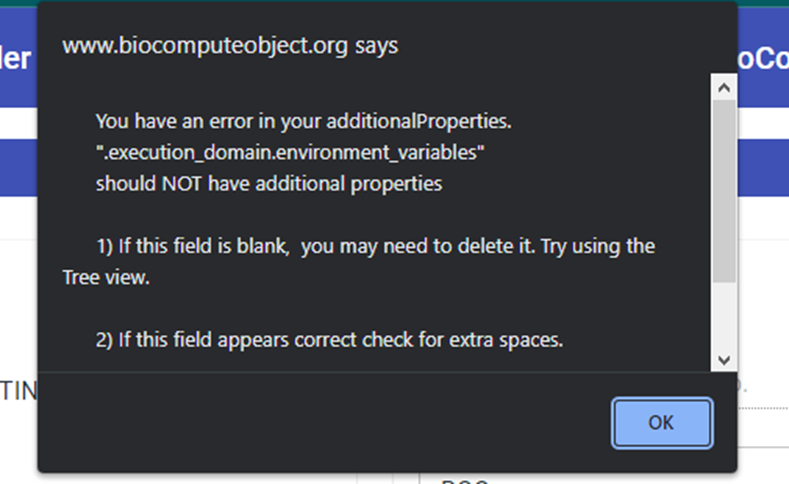 error in required variable in execution domain · Issue #139 · biocompute-objects/portal · GitHub