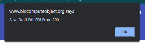 Draft save error when changing Object ID · Issue #140 · biocompute-objects/portal · GitHub