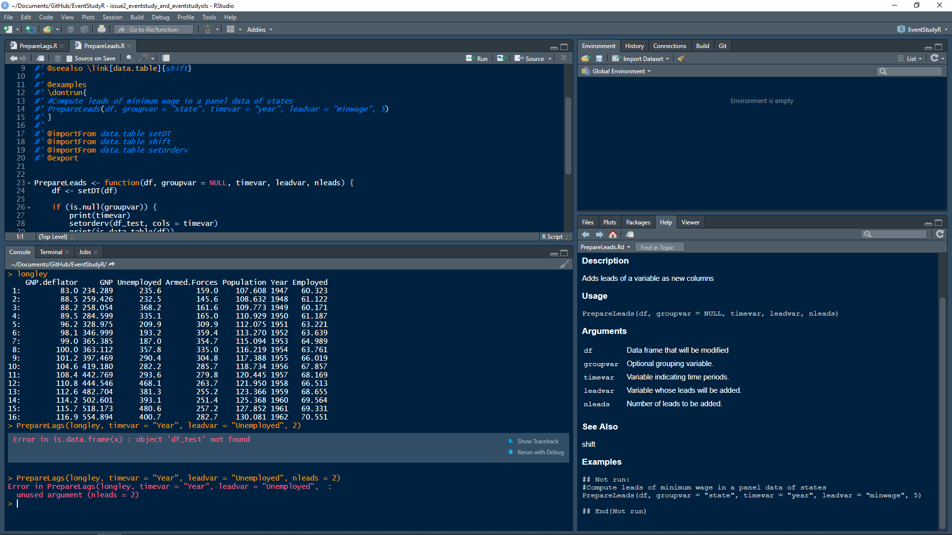 Prepare EventStudy() and EventStudyOLS() · Issue #2 · JMSLab ...