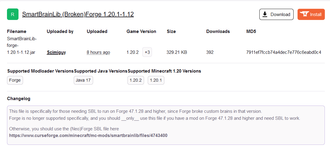 Smartbrainlib requires forge 47.1.4x · Issue #45 · Tslat/SmartBrainLib · GitHub