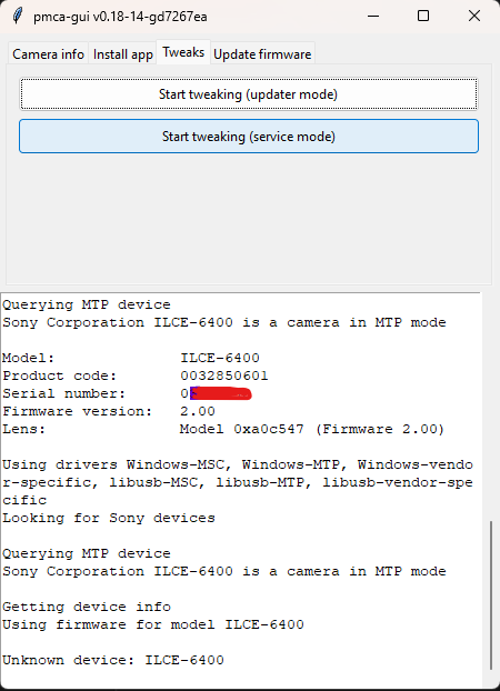 Sony A6400 Japanese Version Language unlock (PMCA Gui 18.8 Dev Newest ...