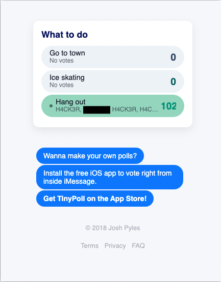 Github Evan Kolberg Tinypoll Bot Explode Tinypolls In Text Messages