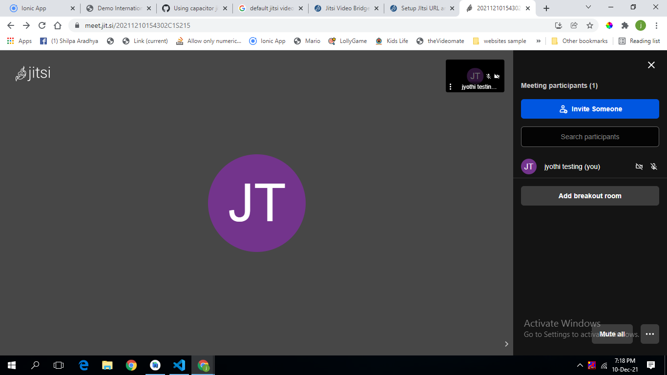 Using capacitor jitsi meet am able join meeting but other participants not displying · Issue #65 ...