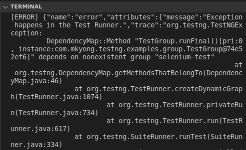 Error message is not clear when run TestNG project · Issue #1260 ...