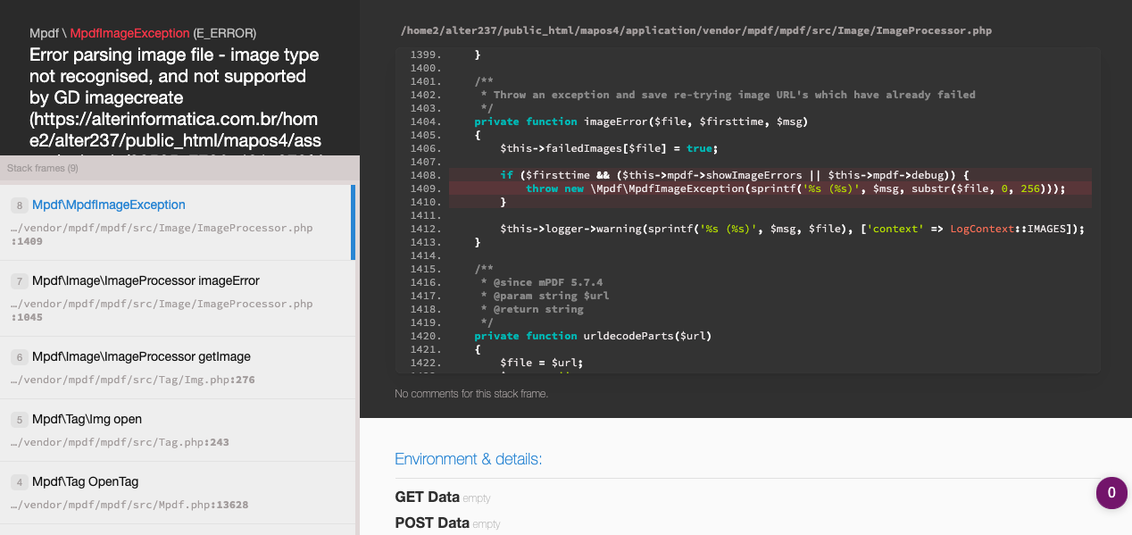 Erro ao tentar gerar qualquer relatório, desde financeiro, produto e todos os outro. · Issue ...