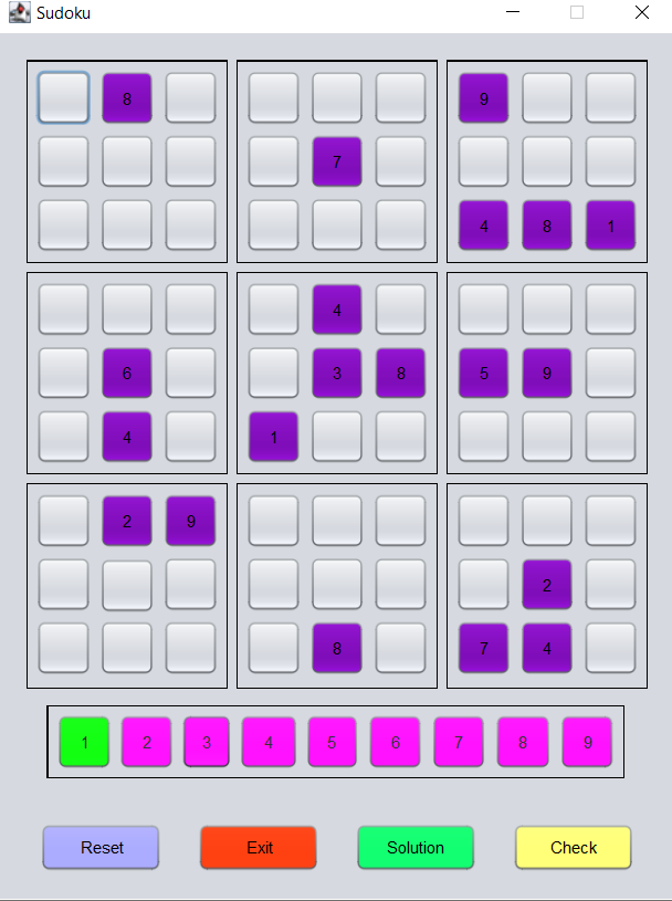 Github Nachikte03sudoku Java Swing Project 8021