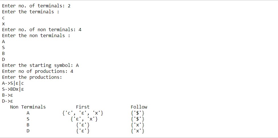 GitHub - nik-052/First-And-Follow: To find the first and follow for a ...