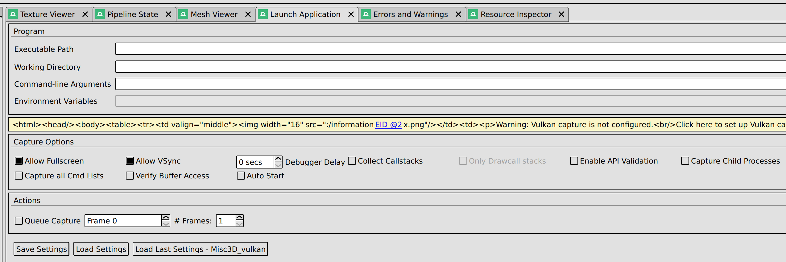 Vulkan Capture Set Up Message Formatting Is Broken · Issue 2177