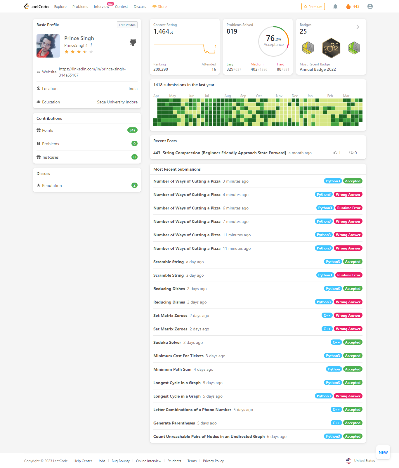 Github Princesinghhubmarch Daily Leetcode Problems 2023 March Daily Leetcode Problems 2023
