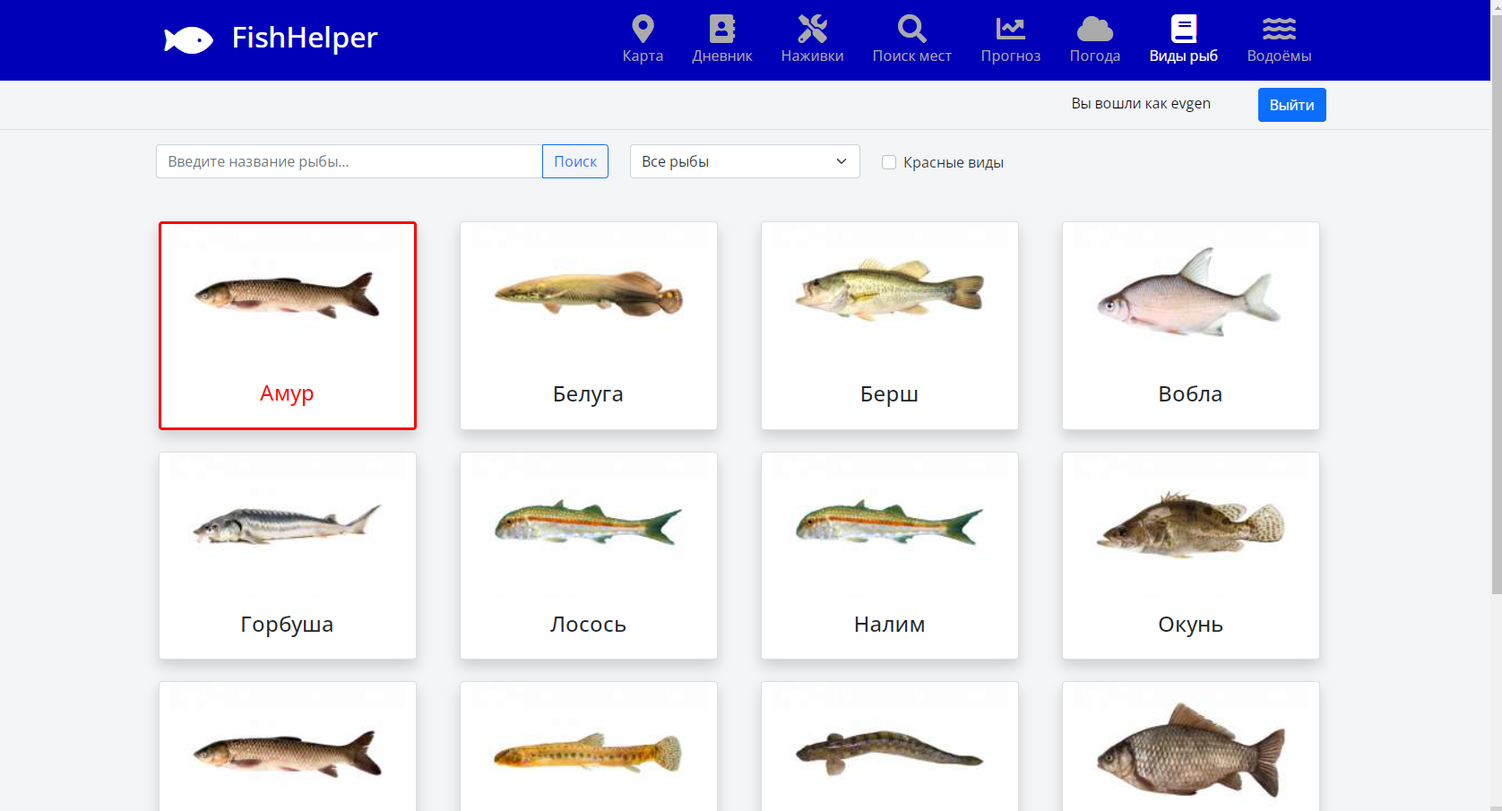 GitHub - odyssey-hub/FishHelper: information system for recreational anglers