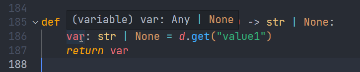 dict.get ignores variable type annotation · Issue #4568 · microsoft/pyright · GitHub