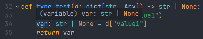 dict.get ignores variable type annotation · Issue #4568 · microsoft/pyright · GitHub