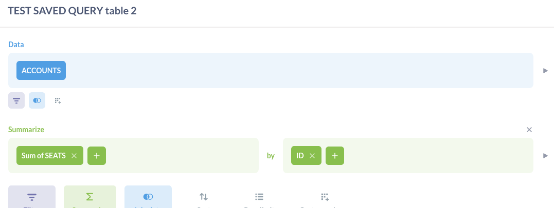 Summarize button breaks if custom column with ratio between 2 aggregated columns from saved ...