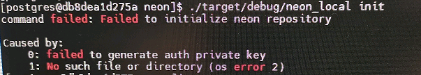Command Failed Failed To Initialize Neon Repository · Issue 2213 · Neondatabaseneon · Github