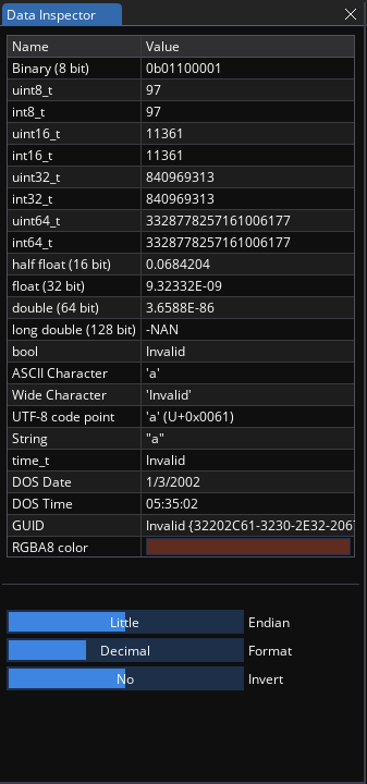 Hexdump all decoding sidepanel tab · Issue #3027 · rizinorg/cutter · GitHub
