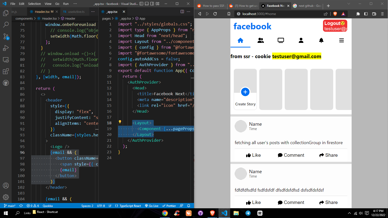 Need to pass ssr cookie user data to Layout Component in _app.tsx · vercel next.js · Discussion ...
