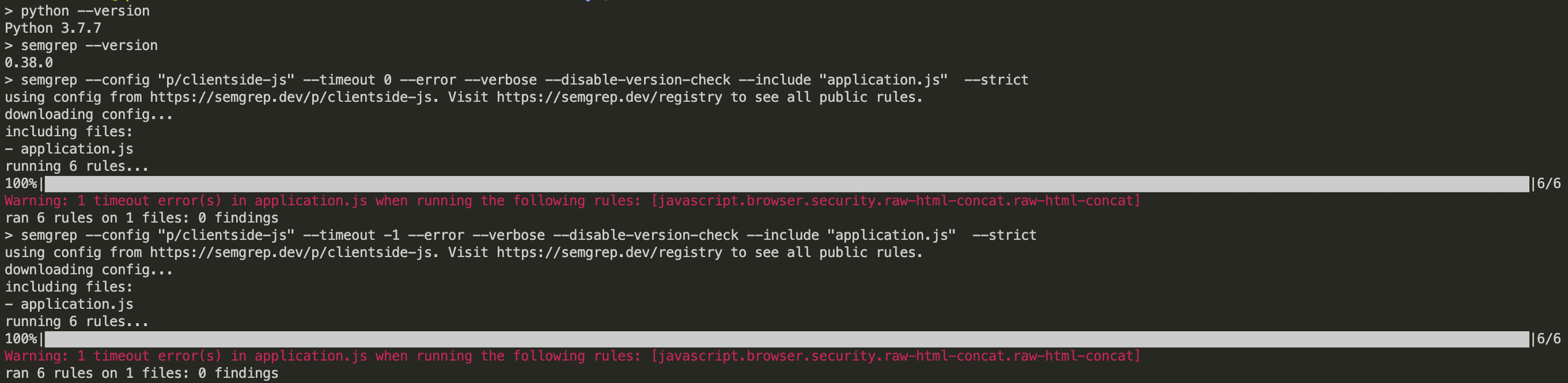 Rules with "too many matches" generate confusing "Timeout" error · Issue #2411 · semgrep/semgrep ...