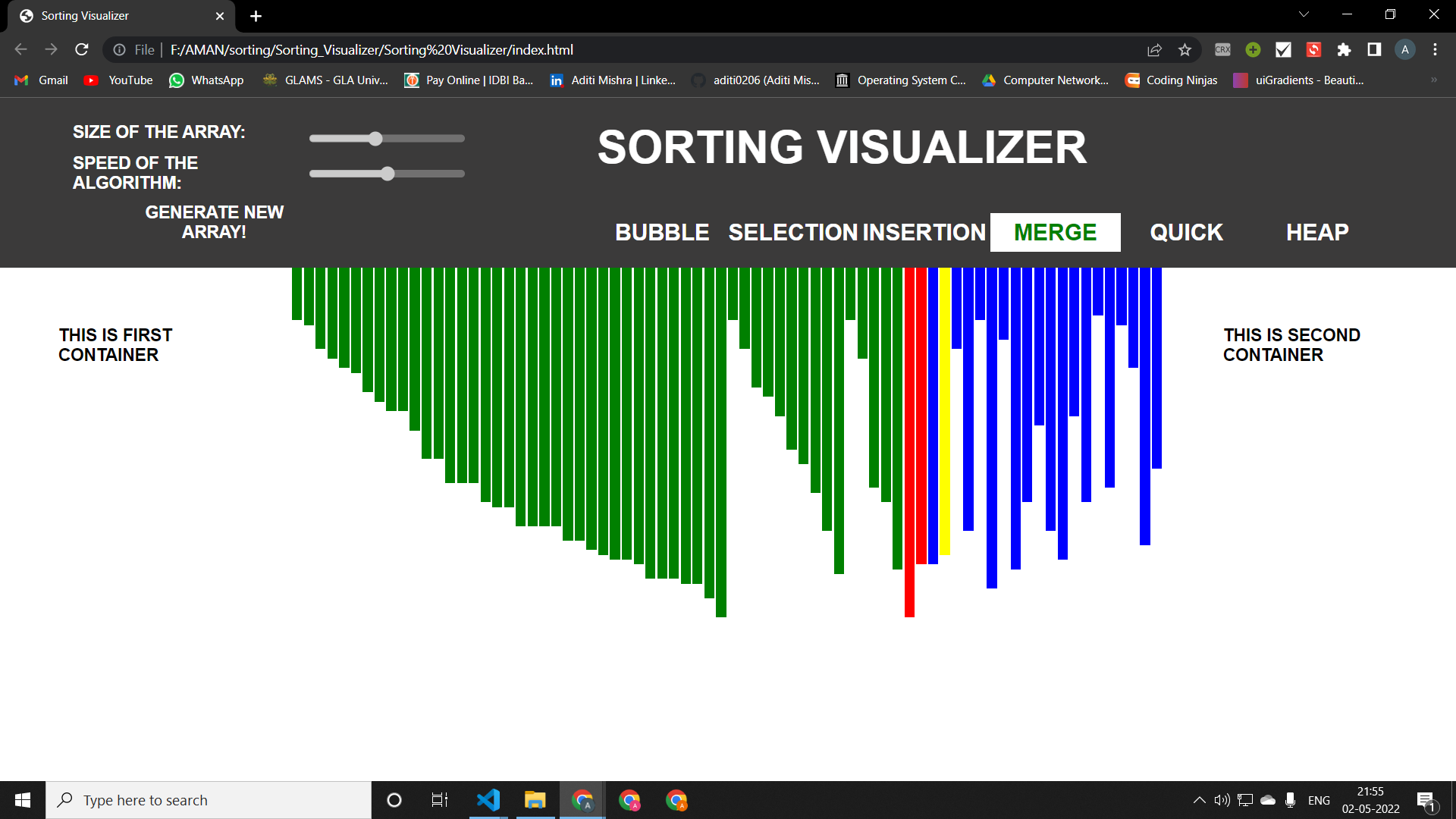 GitHub - aman231217/Sorting_Visualizer: This project is a Web Visualization tool for sorting ...