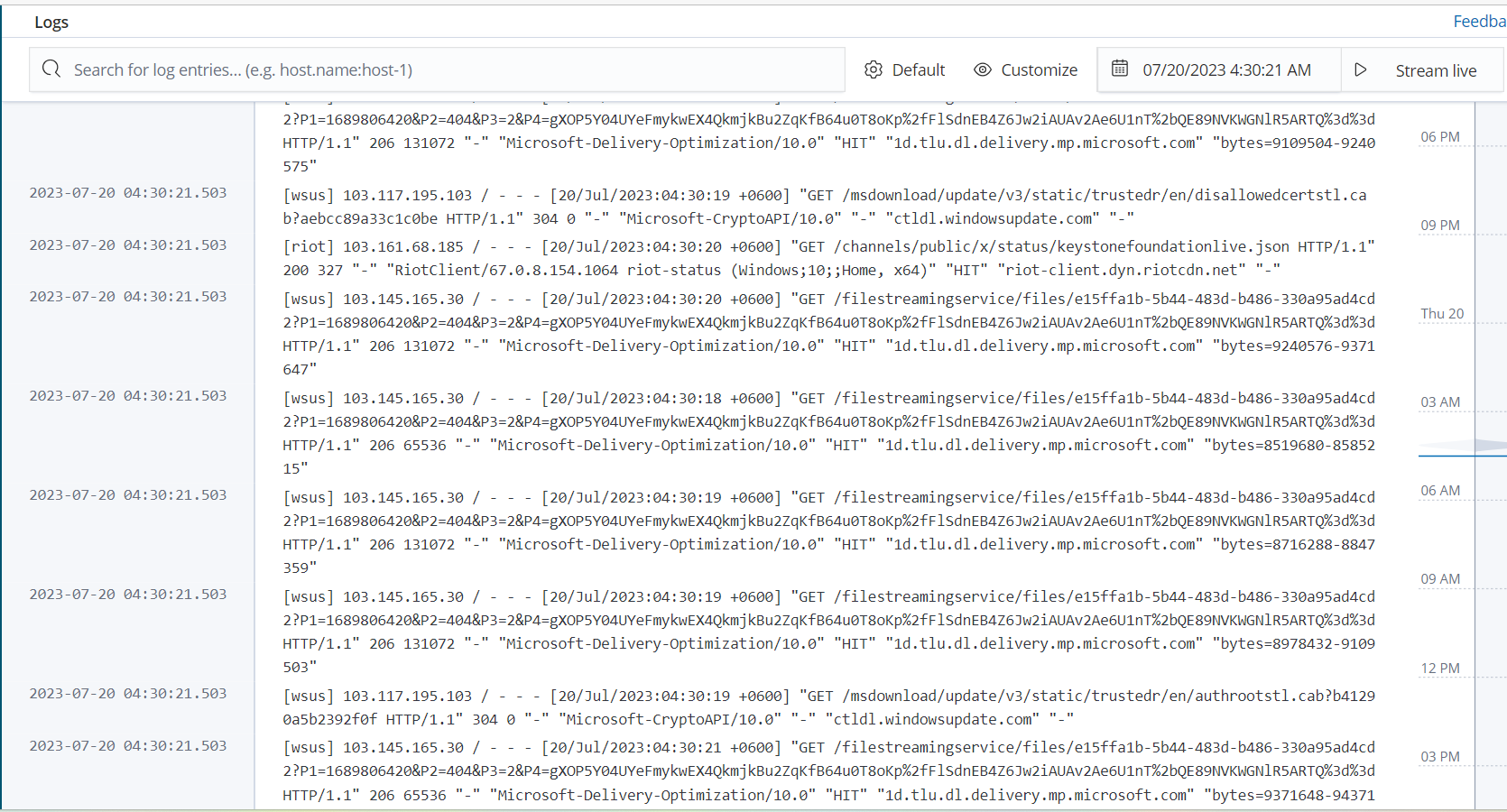 No Data on Dashboard · Issue #17 · zeropingheroes/lancache-elk · GitHub