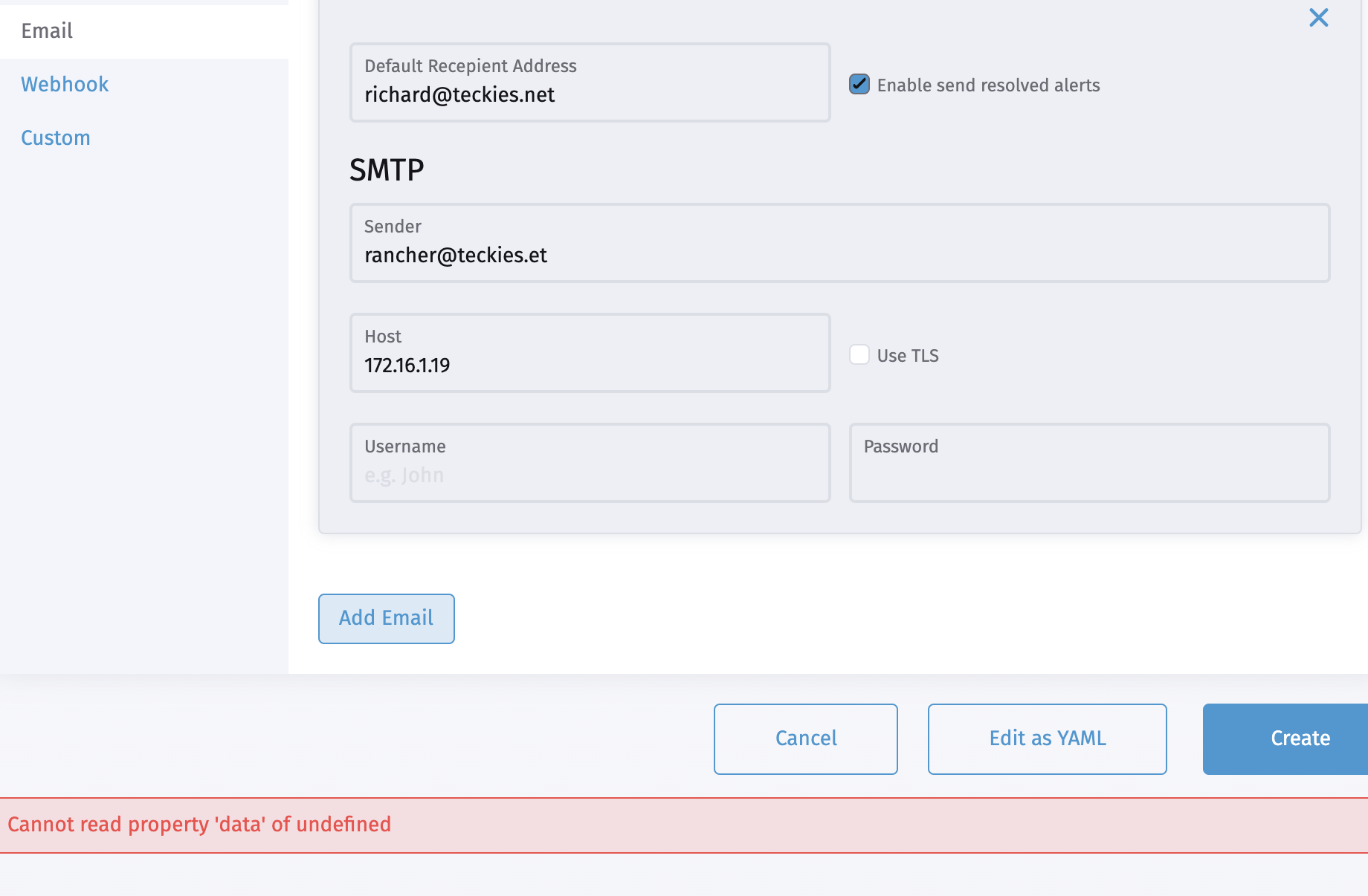 Receiver creation issue · Issue #2098 · rancher/dashboard · GitHub