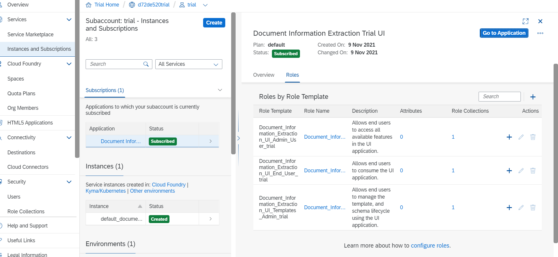 Set Up Account for Document Information Extraction and Go to ...
