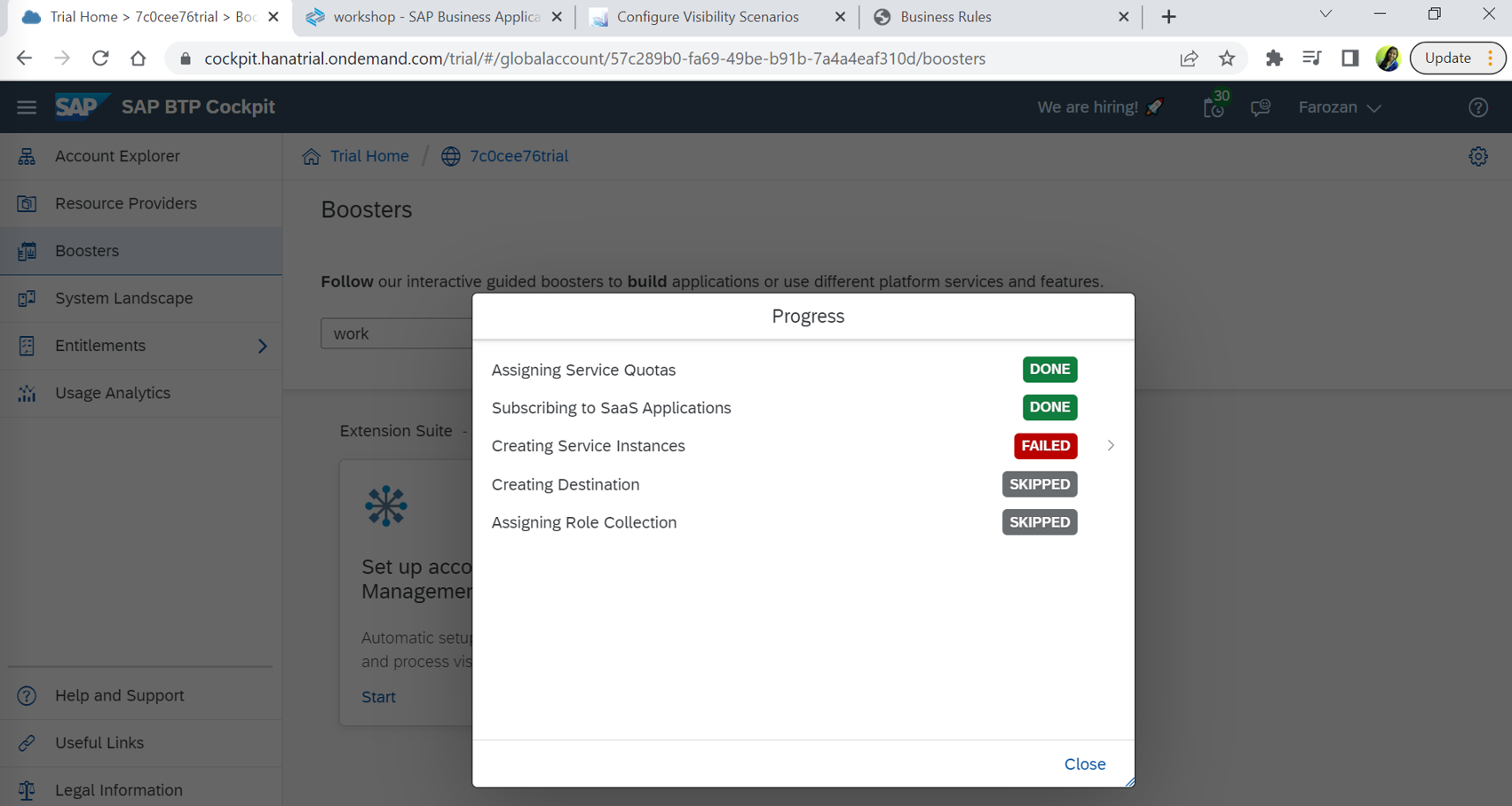 Set Up Workflow Management in Cloud Cockpit -Booster is failing · Issue #18854 · sap-tutorials ...