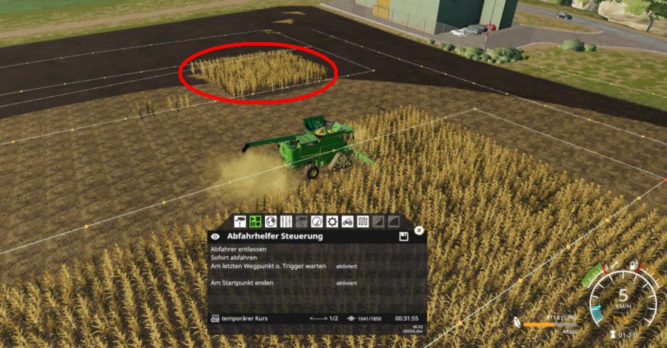 Course Generator - Lands pattern: change from headland to center ...