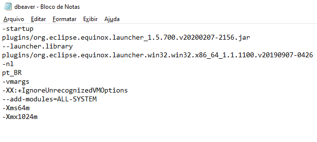 Não esta ficando em Portugês-BR · Issue #8729 · dbeaver/dbeaver · GitHub
