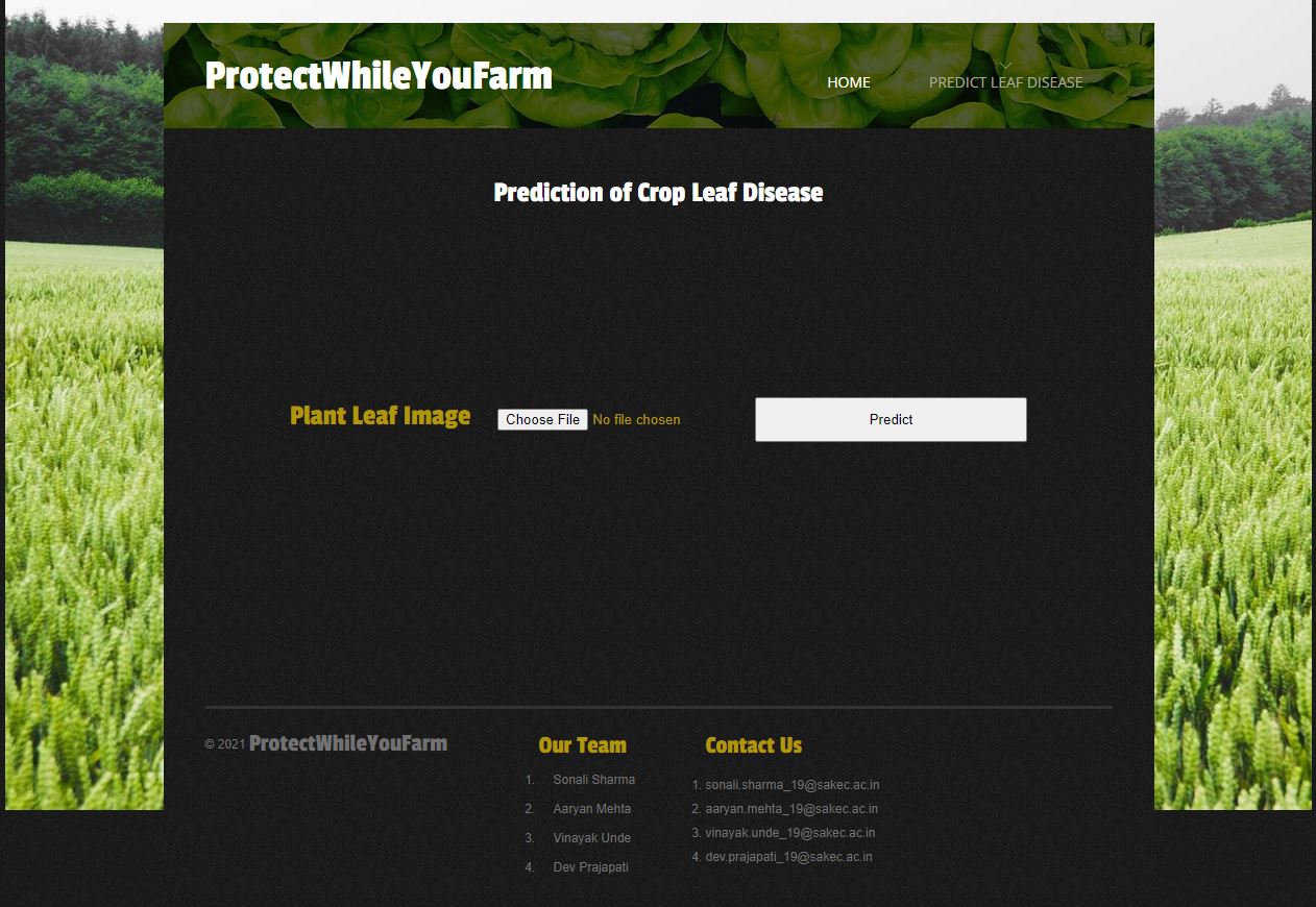 GitHub - engineer-sonali/Protect-While-You-Farm: An automatic crop leaf ...