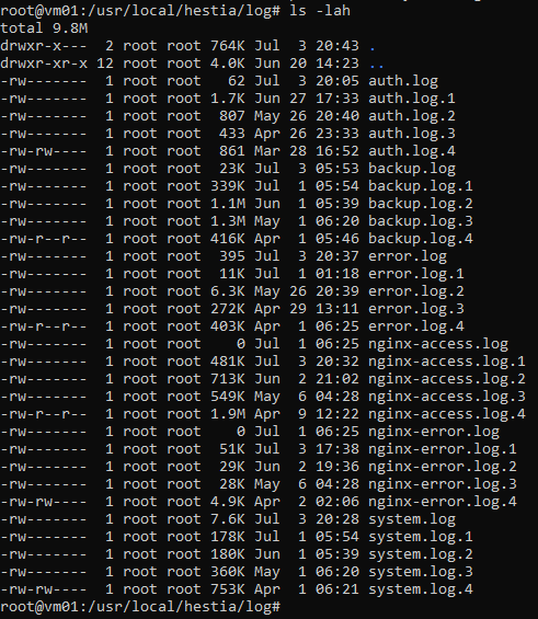 Bug Logrotate Not Working · Issue 1296 · Hestiacphestiacp · Github