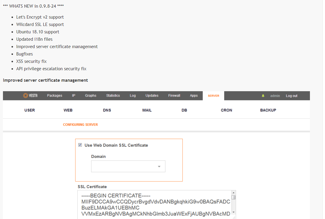 missing certificate option like servers have. · Issue #1871 · outroll/vesta · GitHub