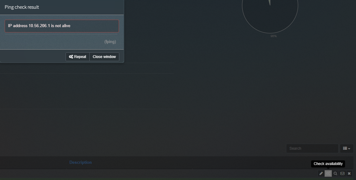 Check Availability in Section doesn't report accurately while set to fping scan type in version ...