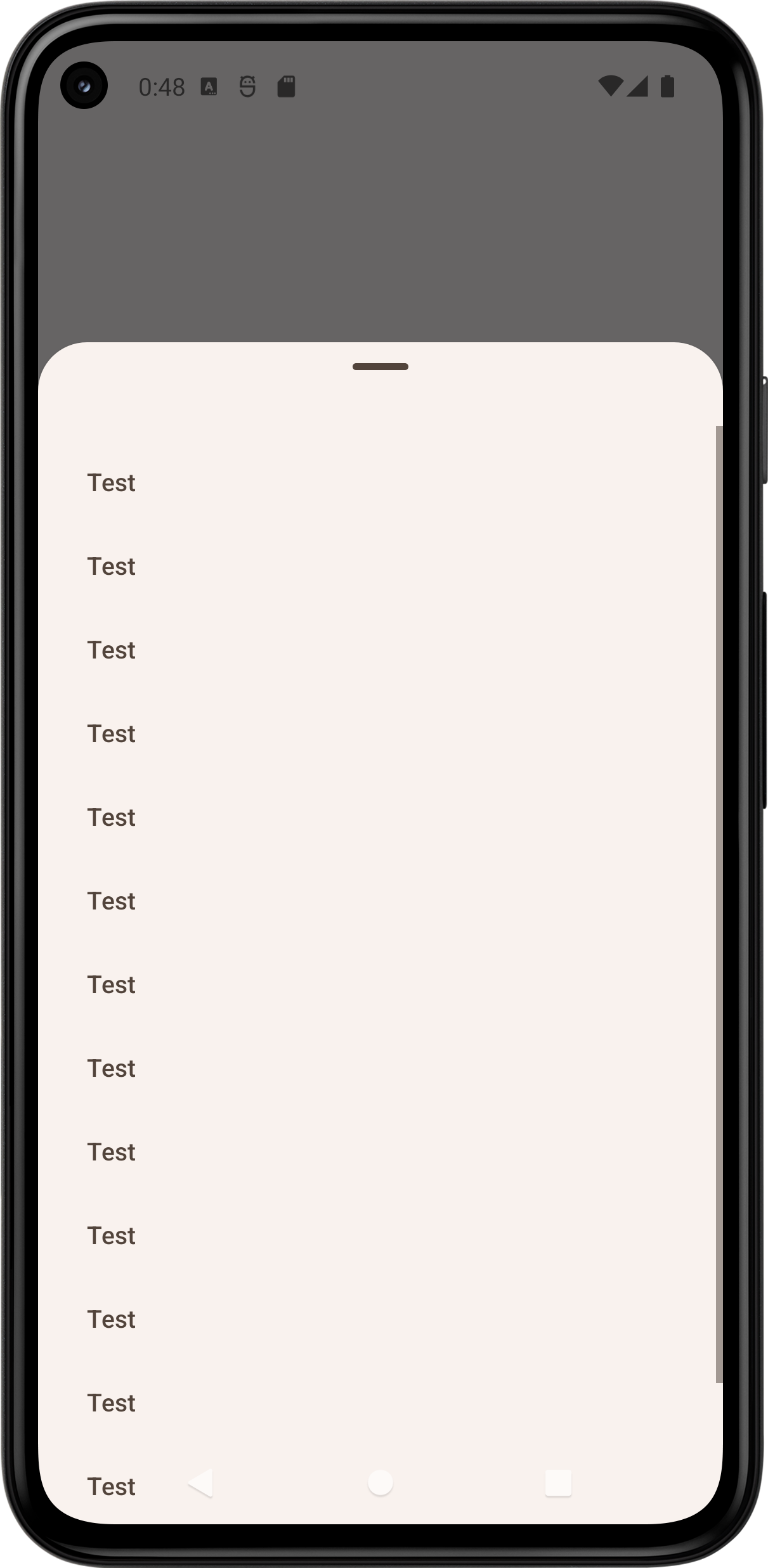 [BottomSheet] NavigationView in BottomSheetDialog is thick color ...