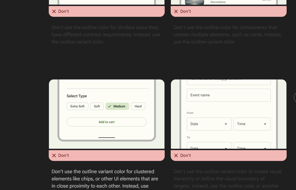 hard to read in dark theme · Issue #121 · material-components/material-components · GitHub