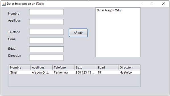 GitHub - Leyo68/Datos-Impresos-JTable: Programa en Java dónde pida los ...
