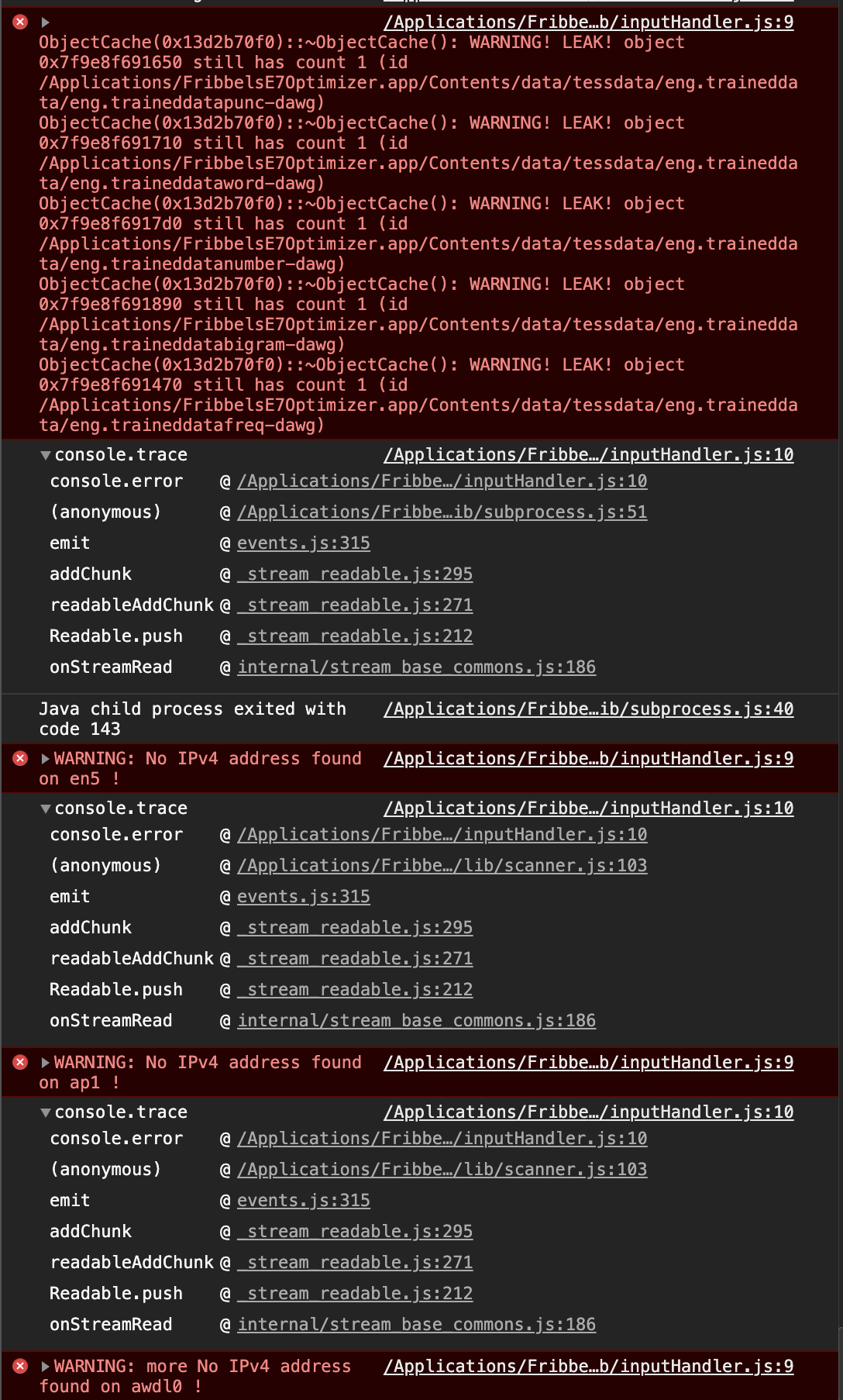 MAC: Java child process exited with code 143 · Issue #62 · fribbels ...