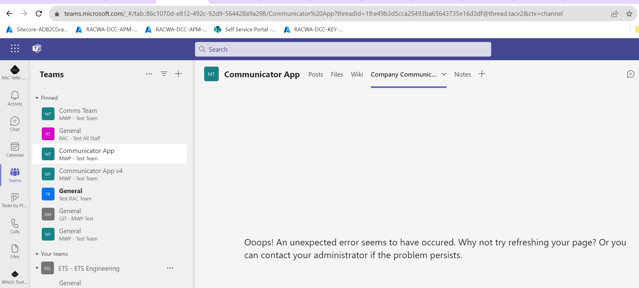 Sorry an error occurred while trying to access this service · Issue ...