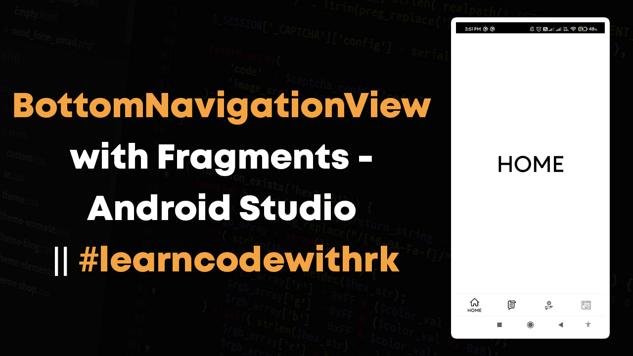 BottomNavigationView with Fragments · Issue #1 · LearncodeWithRk/BottomNavigationView-with ...