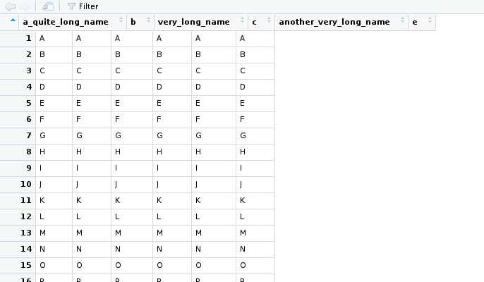 Bug No Header Resizing When Resizing Column Width In View In Version 1