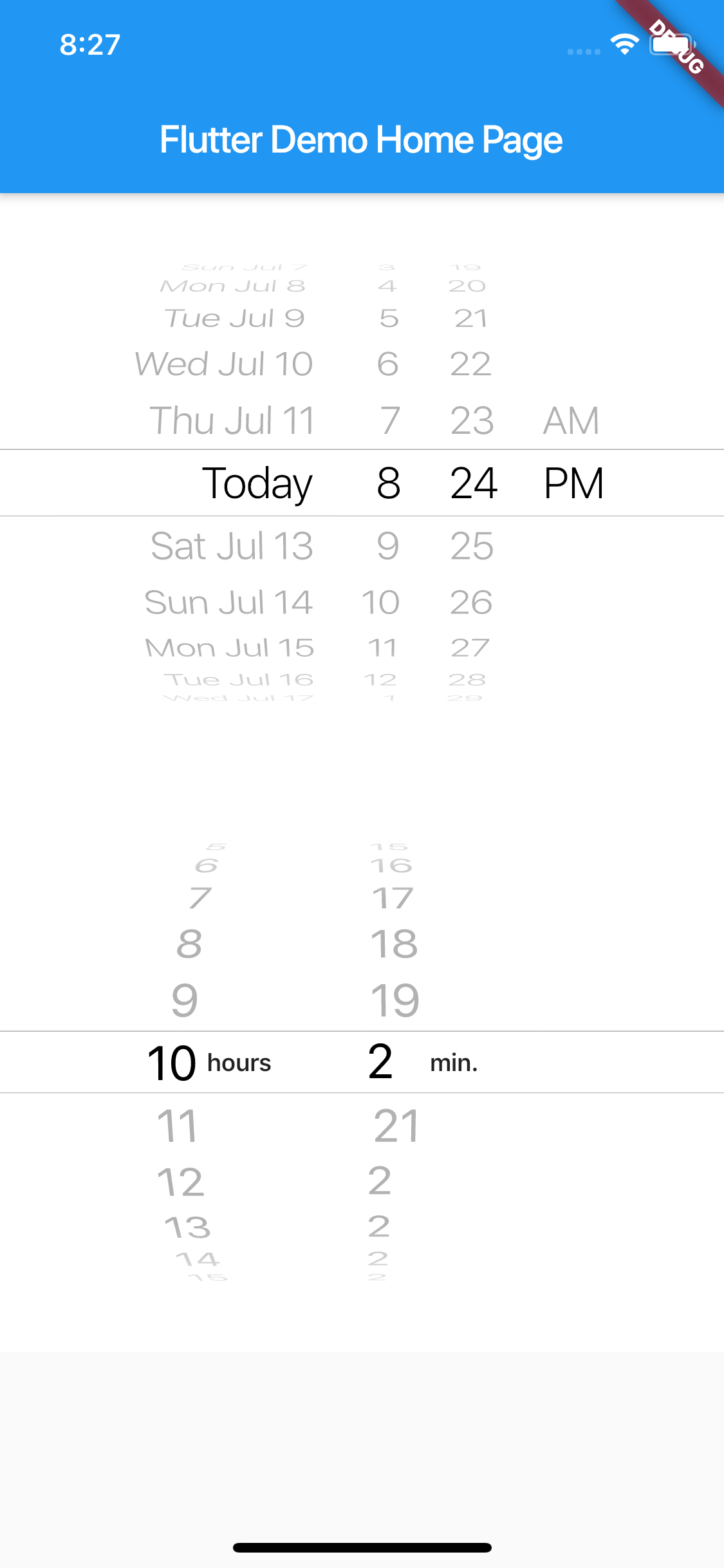 CupertinoTimerPickerMode.hm is broken · Issue #36112 · flutter/flutter · GitHub