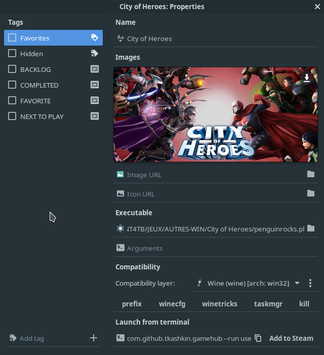 Failure to run a game with Wine from Gamehub, but works from terminal ...