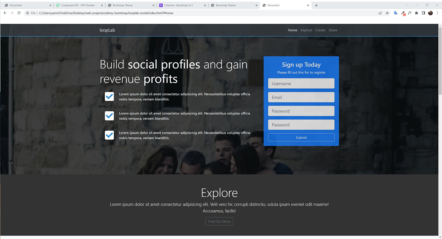 GitHub - kande81/LoopLab: LoopLab is a demo single page website for a ...