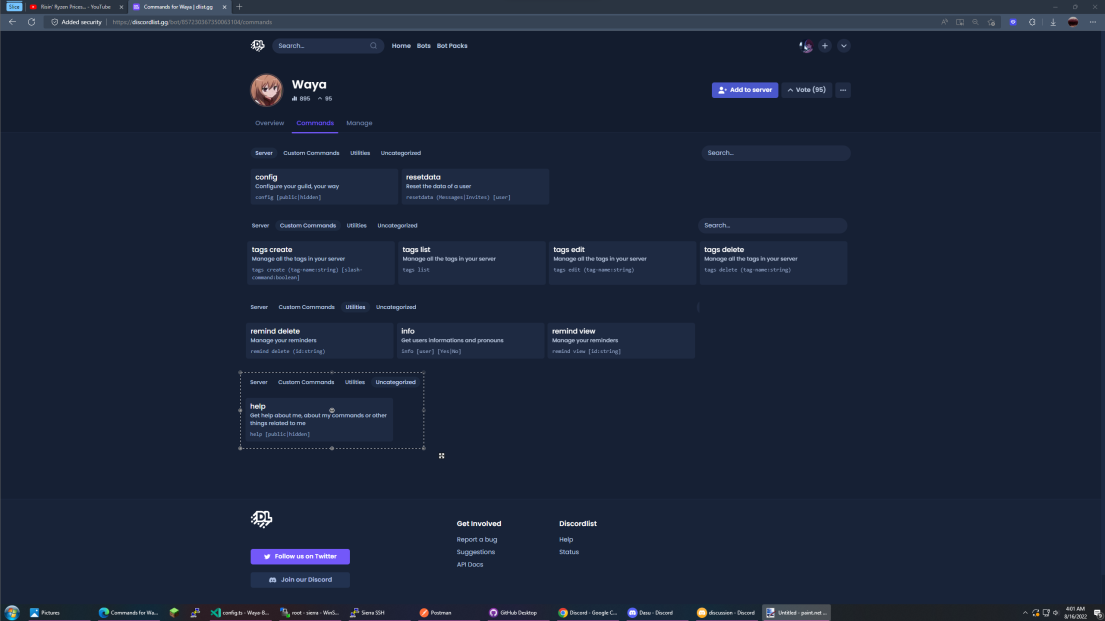 [feature] "All Commands" tab · Issue #319 · discordlist-gg/beta-issues · GitHub