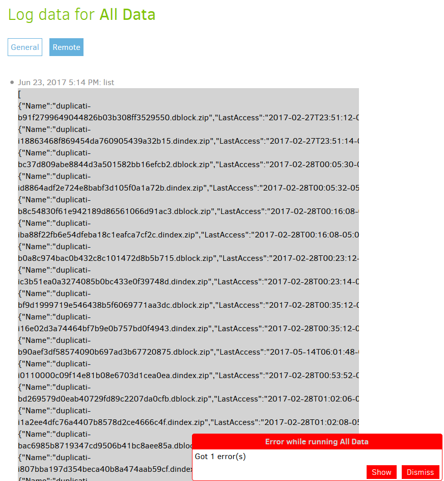 "Unknown header: 715428368" error · Issue #2541 · duplicati/duplicati · GitHub