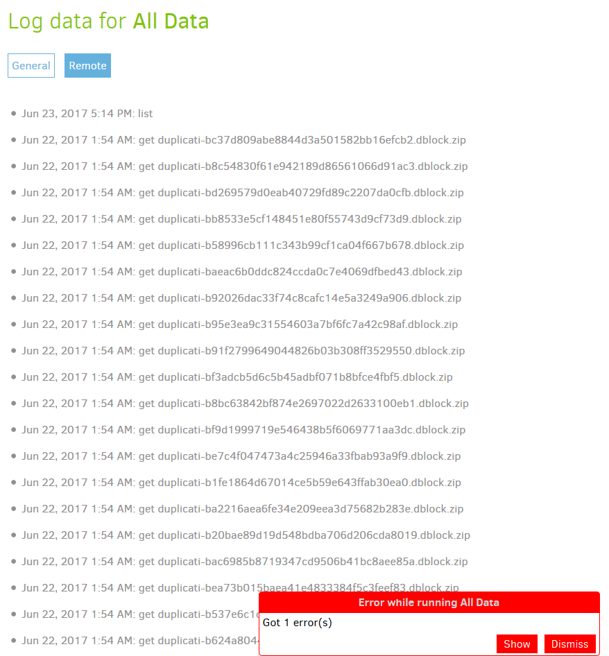 "Unknown header: 715428368" error · Issue #2541 · duplicati/duplicati · GitHub