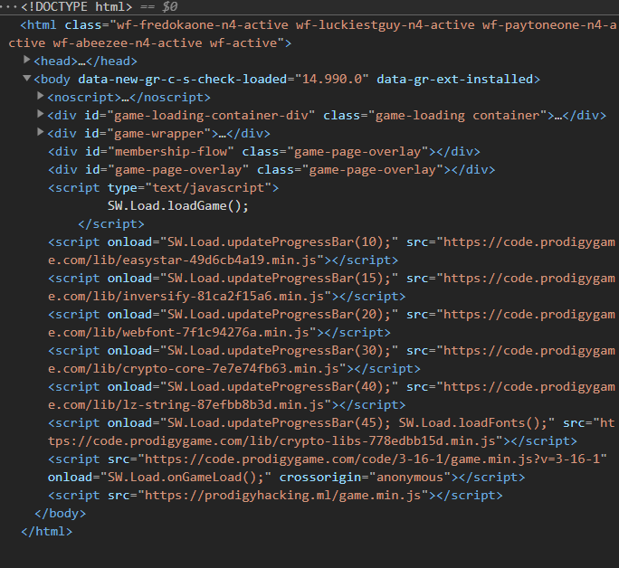 [BUG] Prodigy still not loading · Issue #423 · Prodigy-Hacking/ProdigyMathGameHacking · GitHub