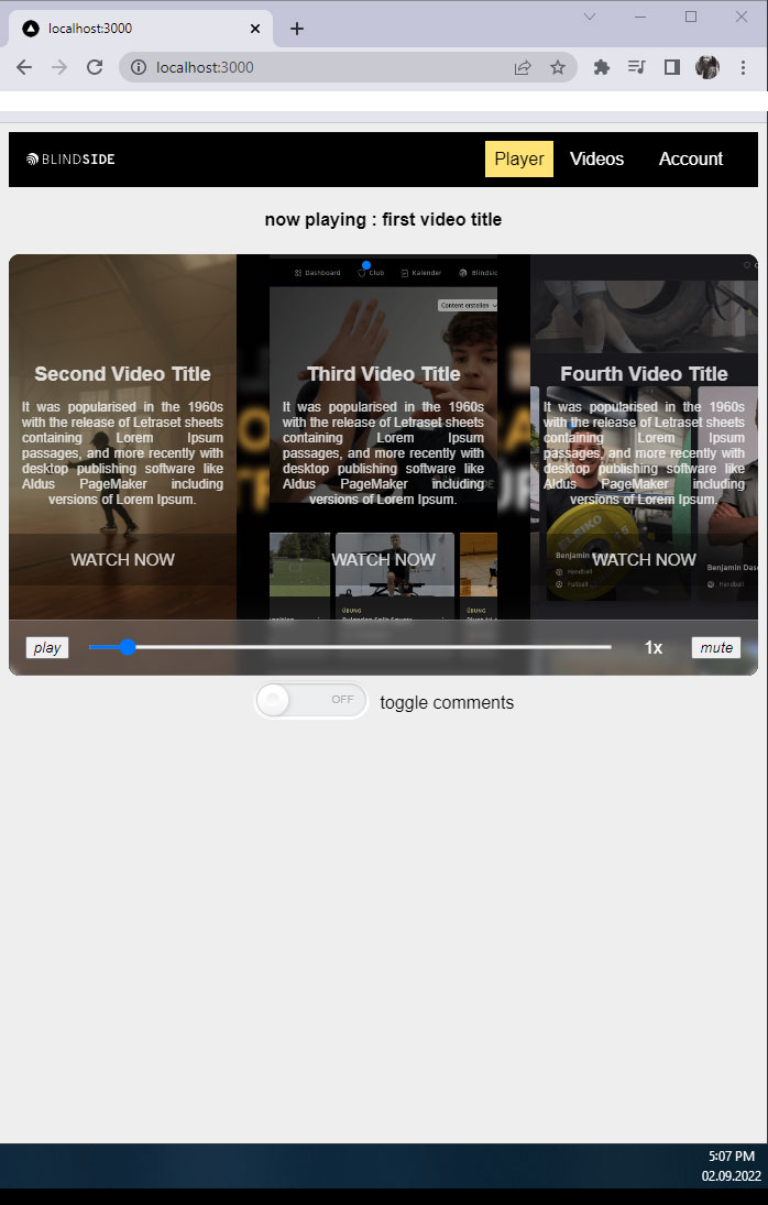 GitHub - Qrau/blindside-video-platform