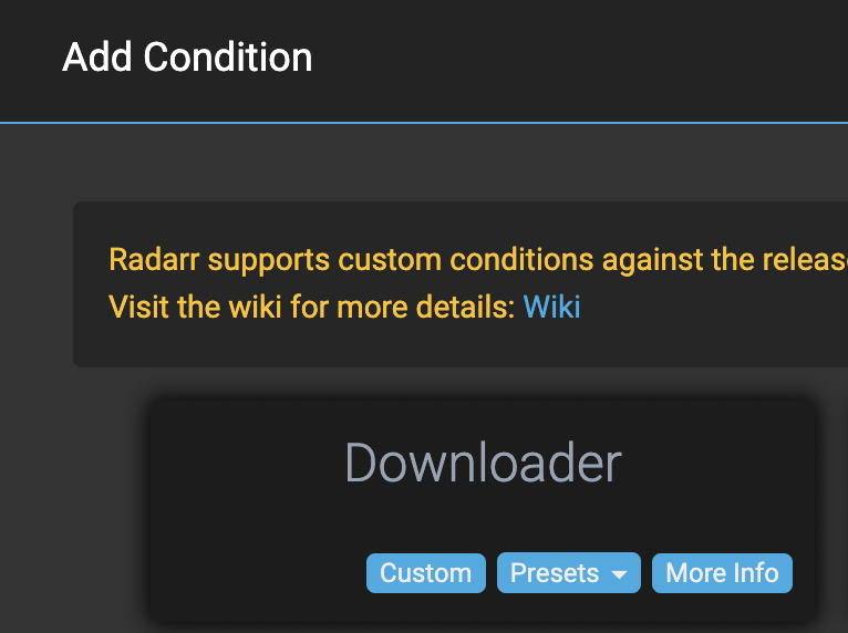 Downloaderprotocol Condition For Custom Formats · Issue 7912 · Radarr