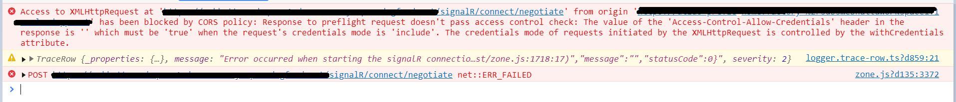 Cors Issue With Signalr Access Control Allow Credentials Header In The Response Is · Issue